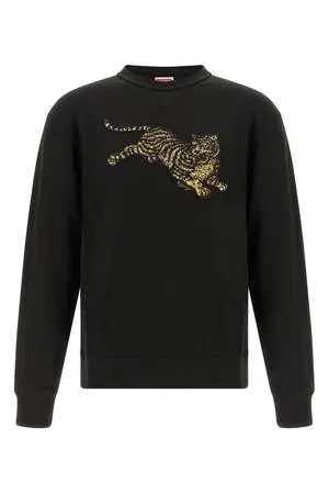 Kenzo Sweatshirt With Jumping Tiger Embroidery - Black