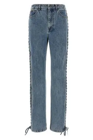 ROTATE BY BIRGER CHRISTENSEN Jeans 'laced Straight Leg - Blue