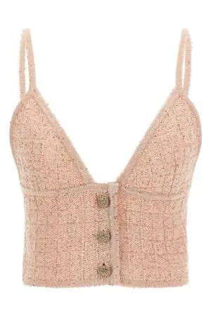 Alessandra Rich Top 'paillettes - Pink
