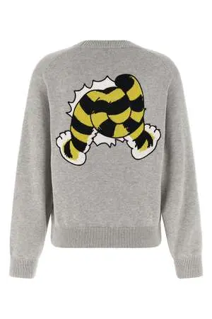 Kenzo Wild Tiger Grey Wool Blend Sweater
