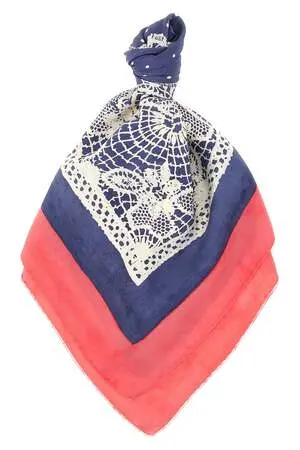 FRI Foulard 'stampa Pizzo Blu - Multi