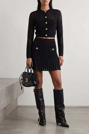Balmain High Boots With Gaiter Effect