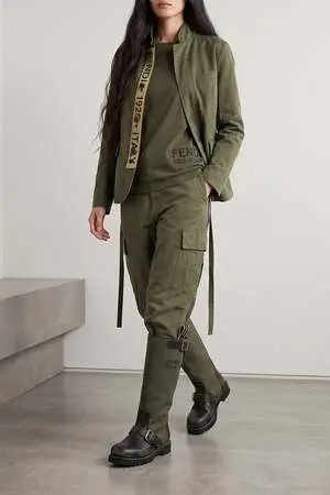 Fendi Doppio Punto Embroidered Trousers