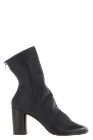 LEMAIRE Leather Ankle Boots With Block Heel - Brown