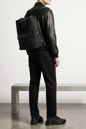 Fendi Leather Blouson With Embroidered Macro Logo