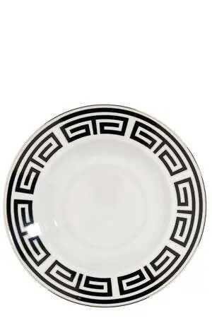 GINORI 1735 Soup Plate 'labirinto Nero 24.5 Cm - White/black