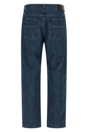 Fendi Straight-leg Jeans With Embossed Logo Patch