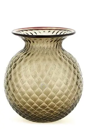 VENINI Balloton Fiori Vase Matelassé Glasswork