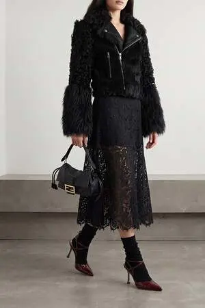 Fendi Macramé Lace Skirt