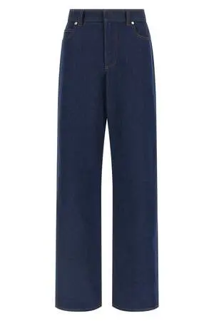 Fendi Wide-leg Jeans With Ff Reverse Hem