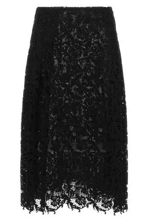 Fendi Macramé Lace Skirt - Black