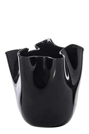 VENINI Large 'fazzoletto' Vase - Black