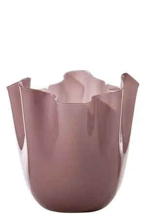 VENINI Small 'fazzoletto' Vase In Powder - Pink