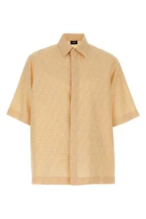 Fendi Shirt 'ff Jacquard - Beige