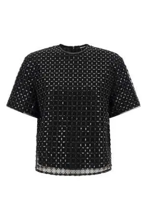 ROTATE BY BIRGER CHRISTENSEN Top 'beaded Oversize - Black