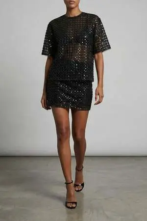 ROTATE BY BIRGER CHRISTENSEN Top 'beaded Oversize