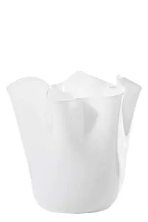 VENINI Small 'fazzoletto' Vase - White