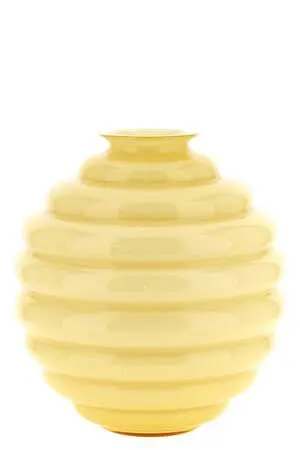VENINI Medium 'deco' Vase, Butter-hued - Yellow