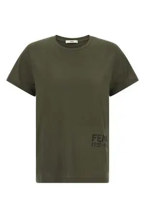 Fendi Stencil Print T-shirt - Green
