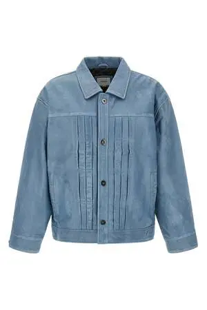 FOUND Trucker Pleats' Leather Jacket