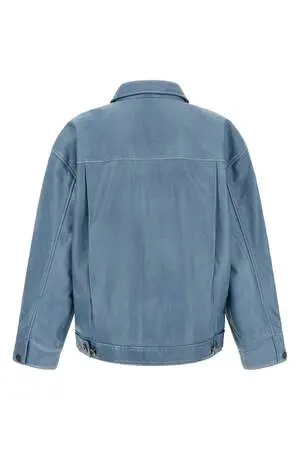 FOUND Trucker Pleats' Leather Jacket