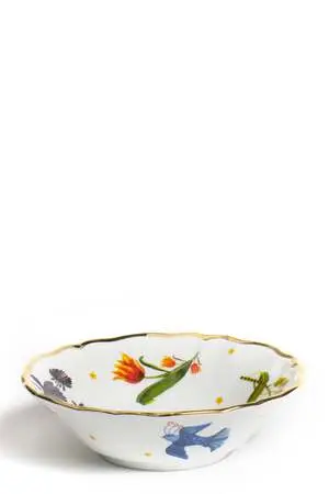BITOSSI Porcelain Bowl With Gold Rim