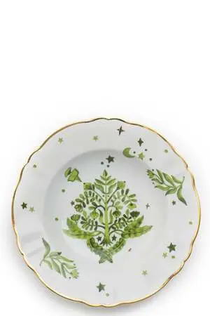 BITOSSI Porcelain Soup Plate With Gold Rim