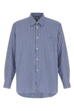 Comme Des Garçons The Striped Cotton Shirt - Blue