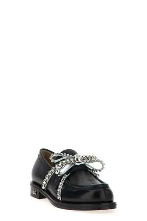 Mach & Mach Crystal Studs' Loafers