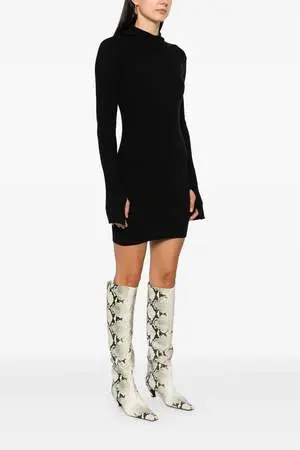 Fendi Dress 'mini Abito Wool Silk Ribs