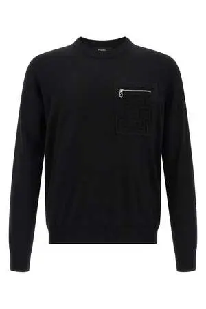 Fendi Pullover 'zucca Pocket - Black