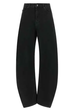 ROTATE BY BIRGER CHRISTENSEN Barrel Leg Jeans - Black