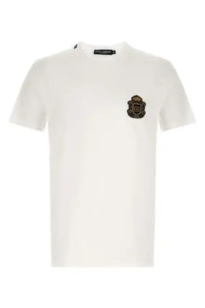 Dolce & Gabbana T-shirt With Heraldic Patch - White