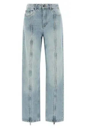 ROTATE BY BIRGER CHRISTENSEN Front-zip Jeans - Light Blue