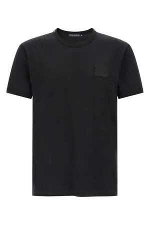 Dolce & Gabbana T-shirt With Dg Patch - Black