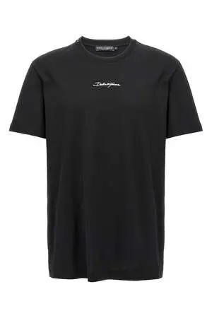 Dolce & Gabbana Embroidered Logo T-shirt Black