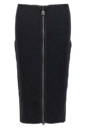 TOM FORD Chunky In Compact Wool' Skirt - Black