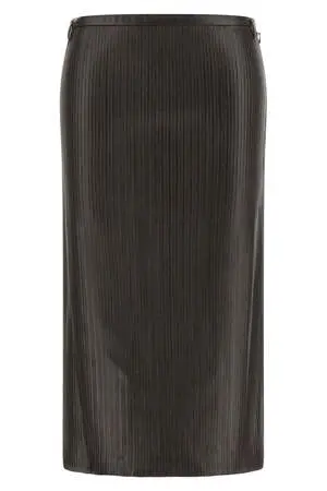 TOM FORD 3d Ribbed Leather Skirt