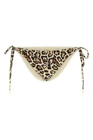 Goldbergh Bikini Bottoms With Gold-tone Logo - Beige