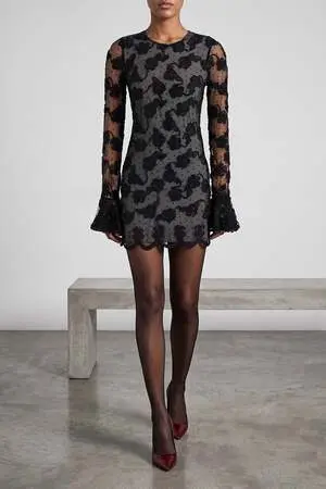 ROTATE BY BIRGER CHRISTENSEN Flower Mesh Dress