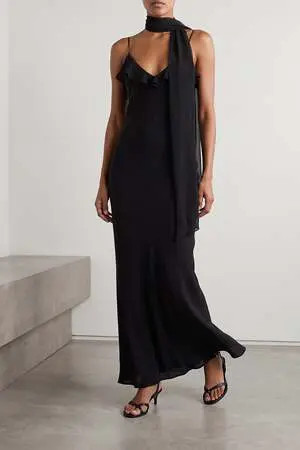 ROTATE BY BIRGER CHRISTENSEN Scarf-detail Slip Dress