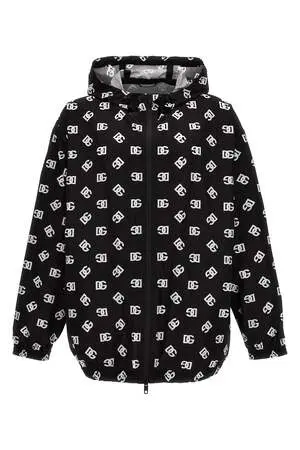 Dolce & Gabbana Jacket 'all Over Logo Print - White/black