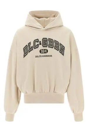 Dolce & Gabbana Logo Print' Hoodie - Beige