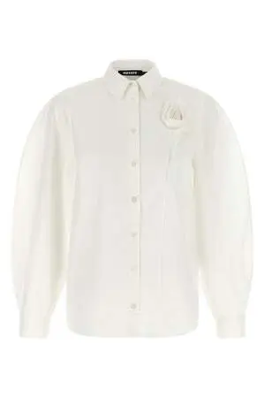ROTATE BY BIRGER CHRISTENSEN 3d Floral Appliqué Shirt - White