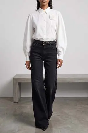 ROTATE BY BIRGER CHRISTENSEN 3d Floral Appliqué Shirt