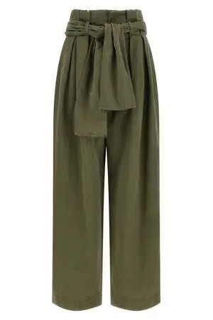 Balmain High-waisted Trousers - Green