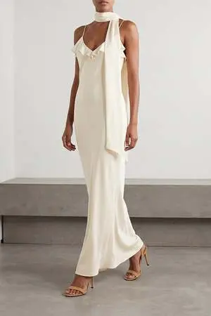 ROTATE BY BIRGER CHRISTENSEN Slip Dress With Scarf Detail