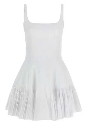GIOVANNI BEDIN Pleated Hem' Short Dress - White