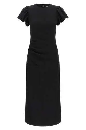 ROTATE BY BIRGER CHRISTENSEN Puff-sleeved Midi Dress