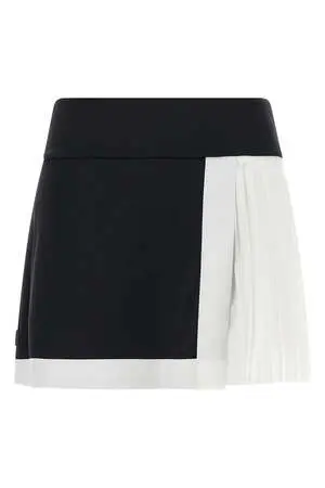 Goldbergh Skort With Asymmetrical Pleats - White/black